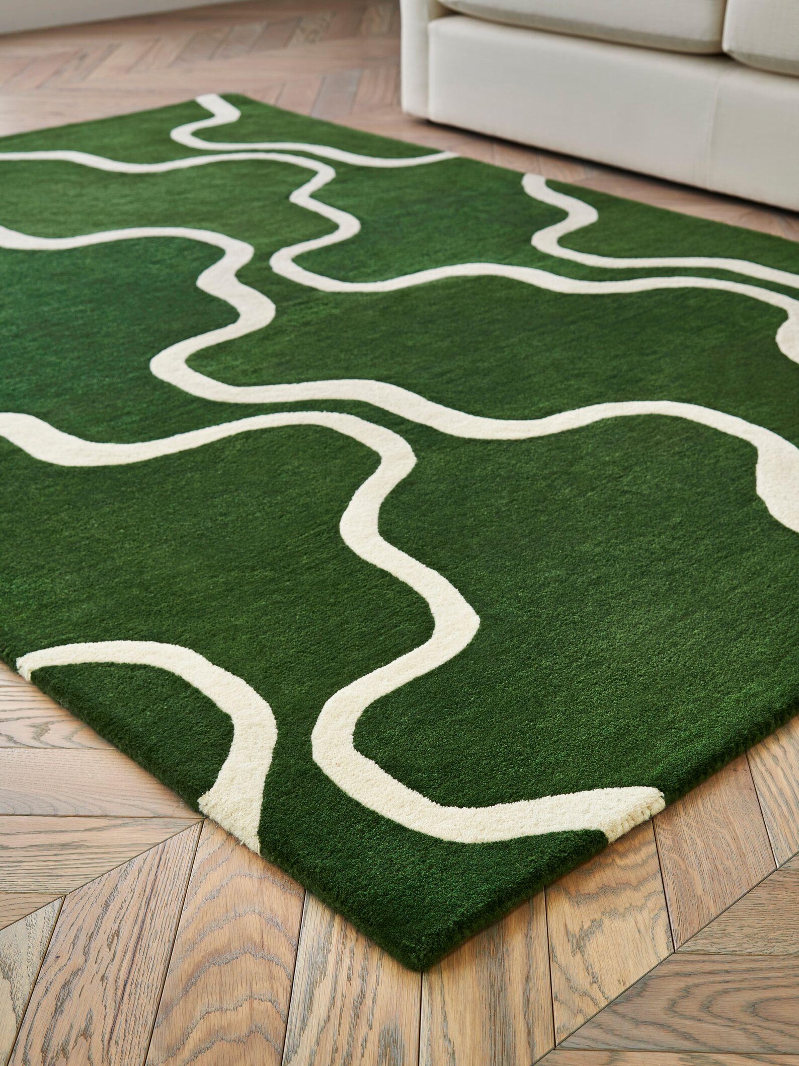 Sophie Modern Hand Tufted Area Rug for Living Room , Bedroom Hallway ...