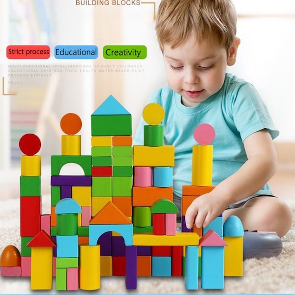Large Wood Building Blocks - Etsy