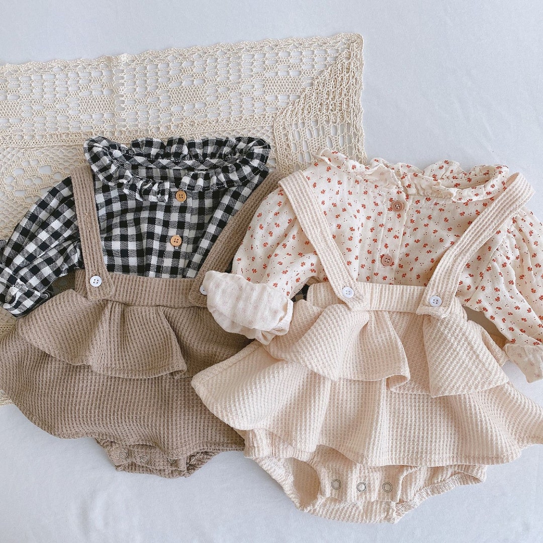 Vintage Baby Girl Clothes Spring Autumn Linen Cotton Girls Floral ...