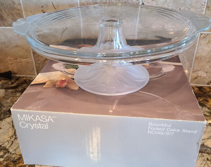 Mikasa Crystal Bountiful Footed Cake Stand - Never Used - in Box - Etsy