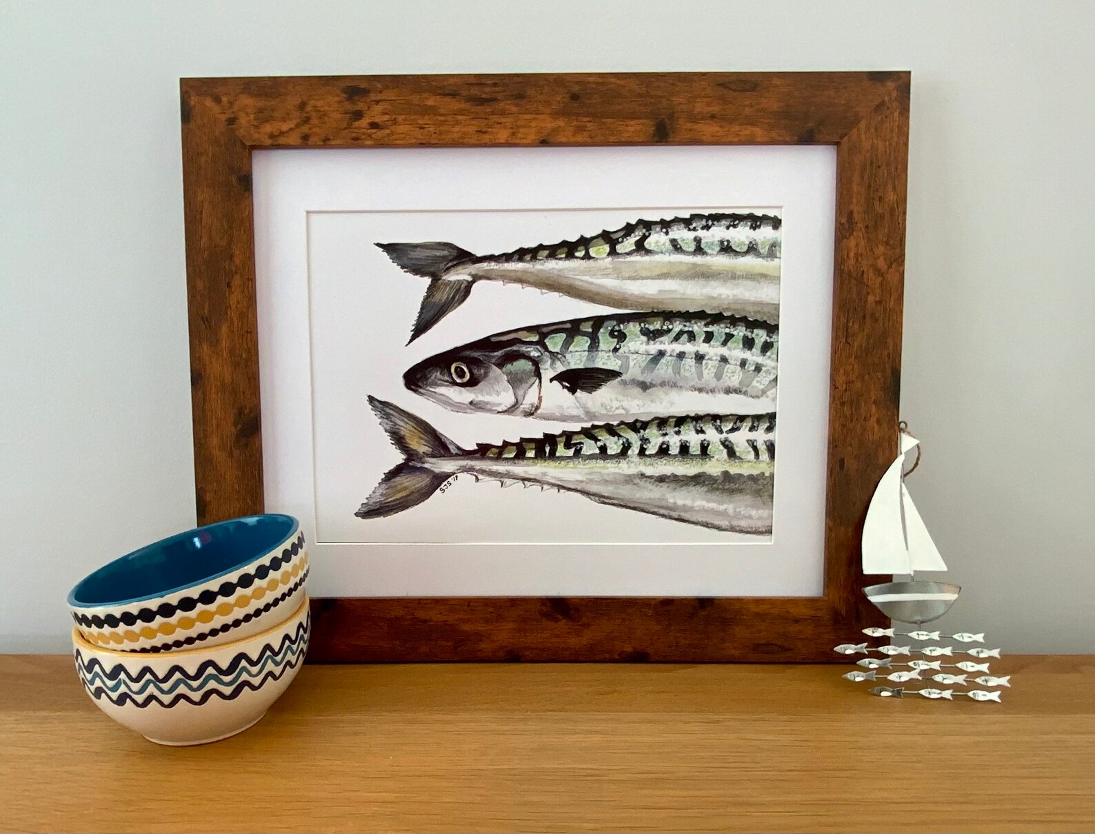 Mackerel / Art Gift / Housewarming Gift / Kitchen Art / A4 ...