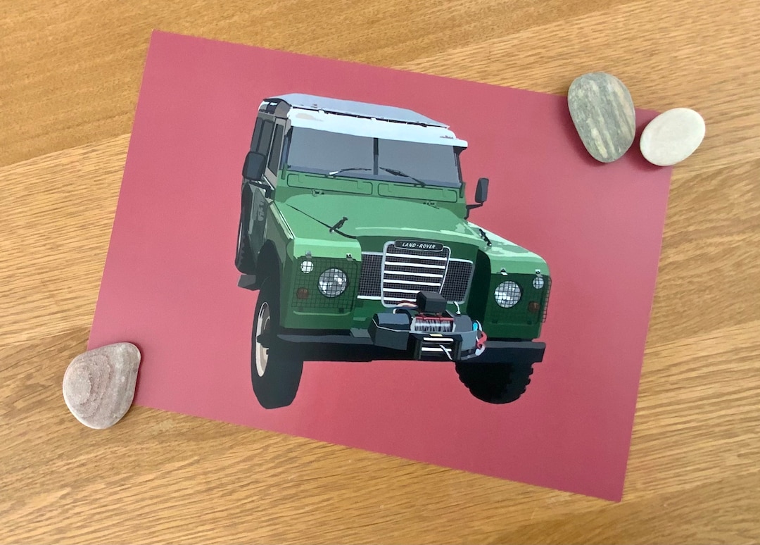 Land Rover / Defender / Fathers Day Gift / Car Art Print / A4 / Wall ...