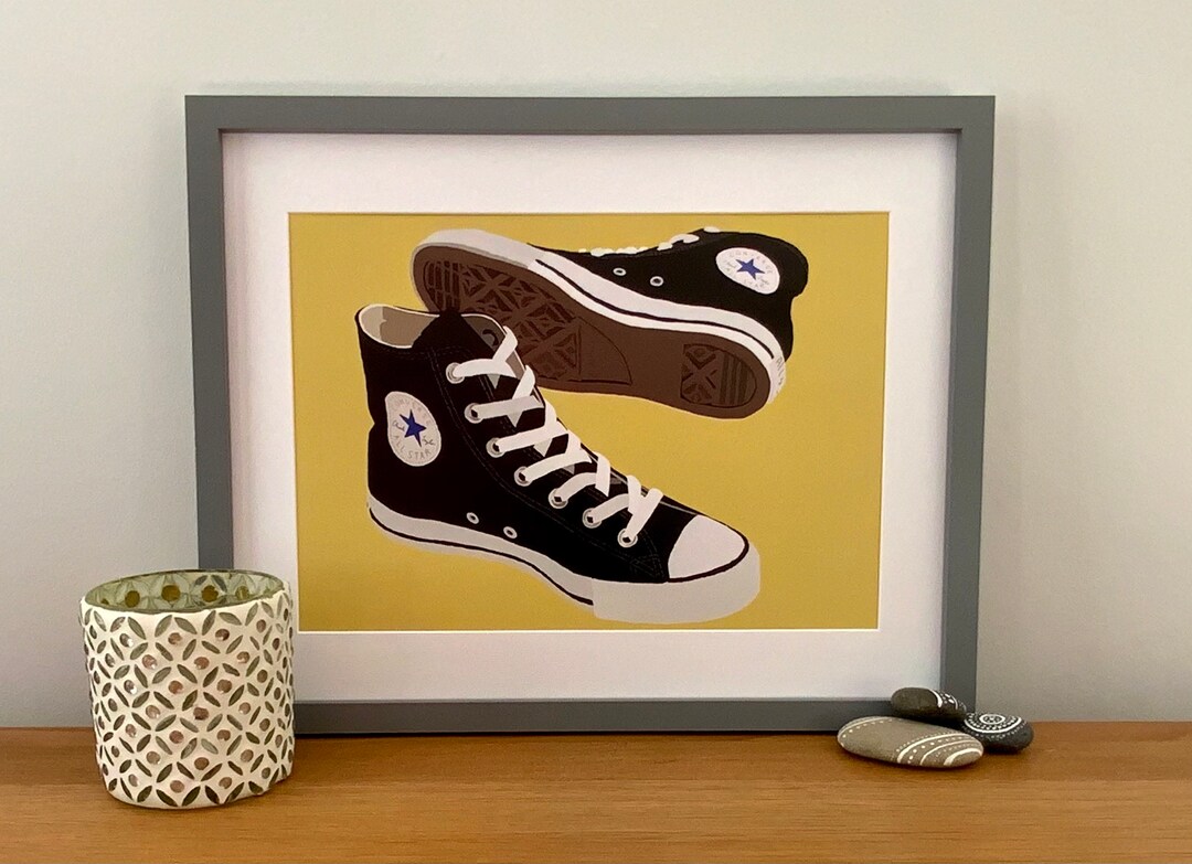 Converse Trainer / Housewarming Gift / Shoe Art Print / A4 / Wall Art ...