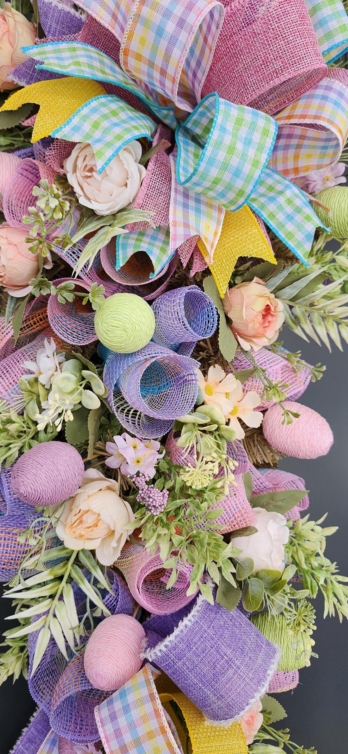 Floral Easter Swag, Tear Drop Door Wreath, Pastel Spring Decor - Etsy