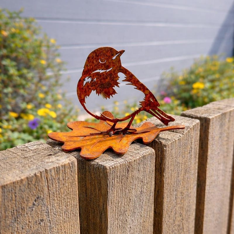 Metal Garden Robin - Etsy UK