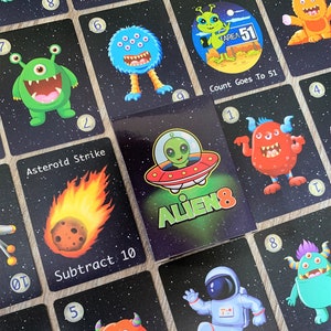 Alien8 A Mathematical Game of Alien Addition and Space - Etsy