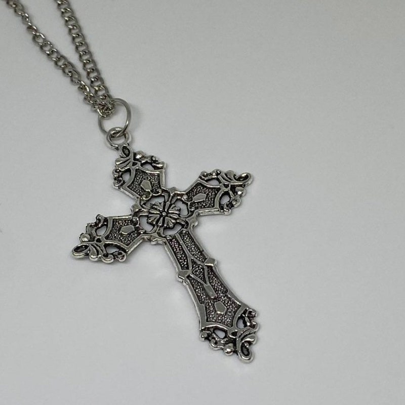Cross Necklace Goth - Etsy