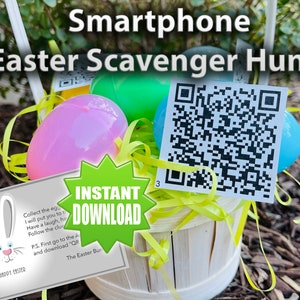 Easter Scavenger Hunt for Teens, QR Code Clues, Children Easter Game ...
