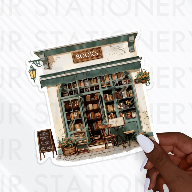 Library Sticker - Etsy