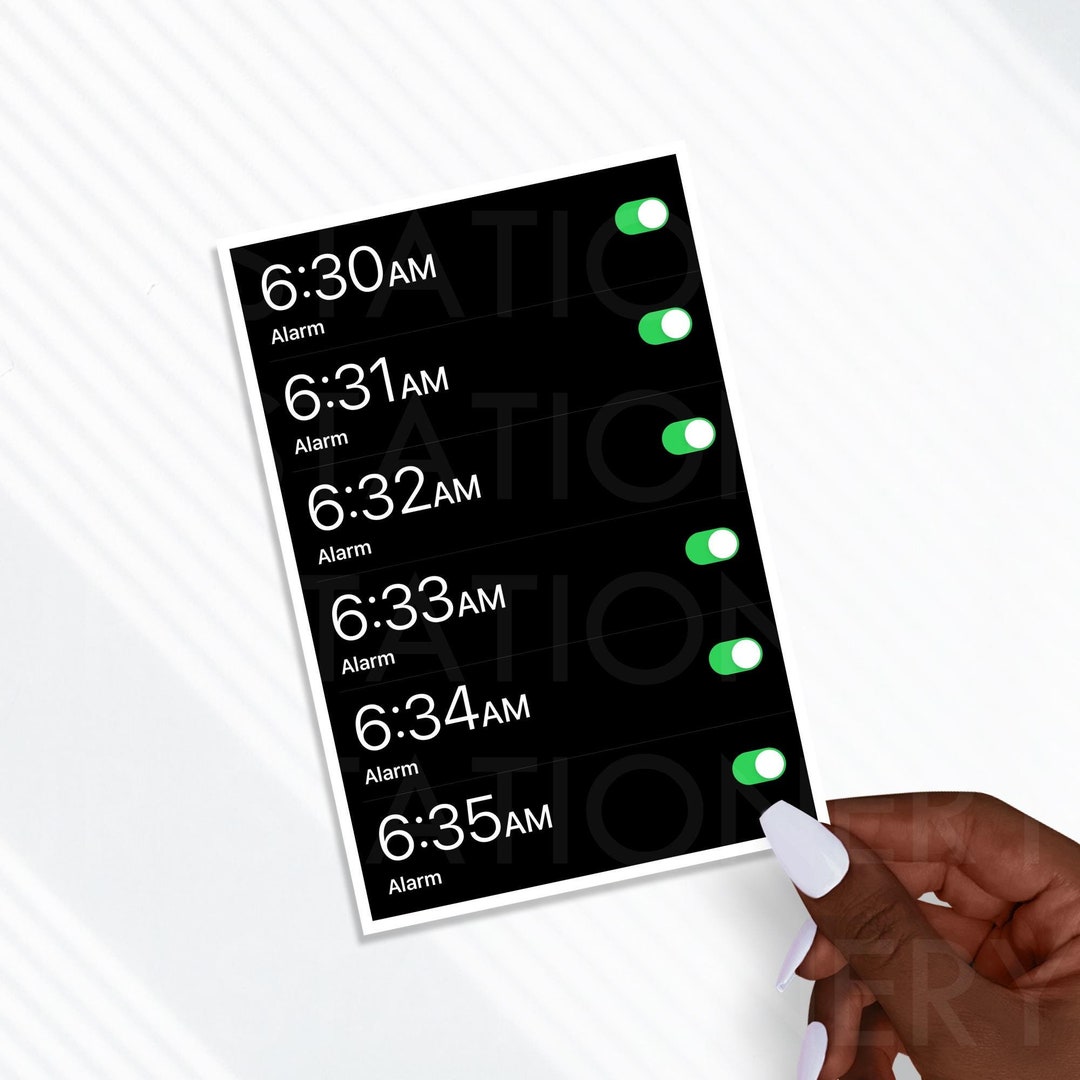 Funny iPhone Alarm Sticker, ADHD OCD Stickers, Vinyl Waterproof Decal ...