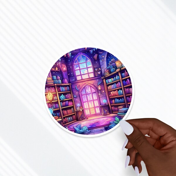 Library Sticker - Etsy
