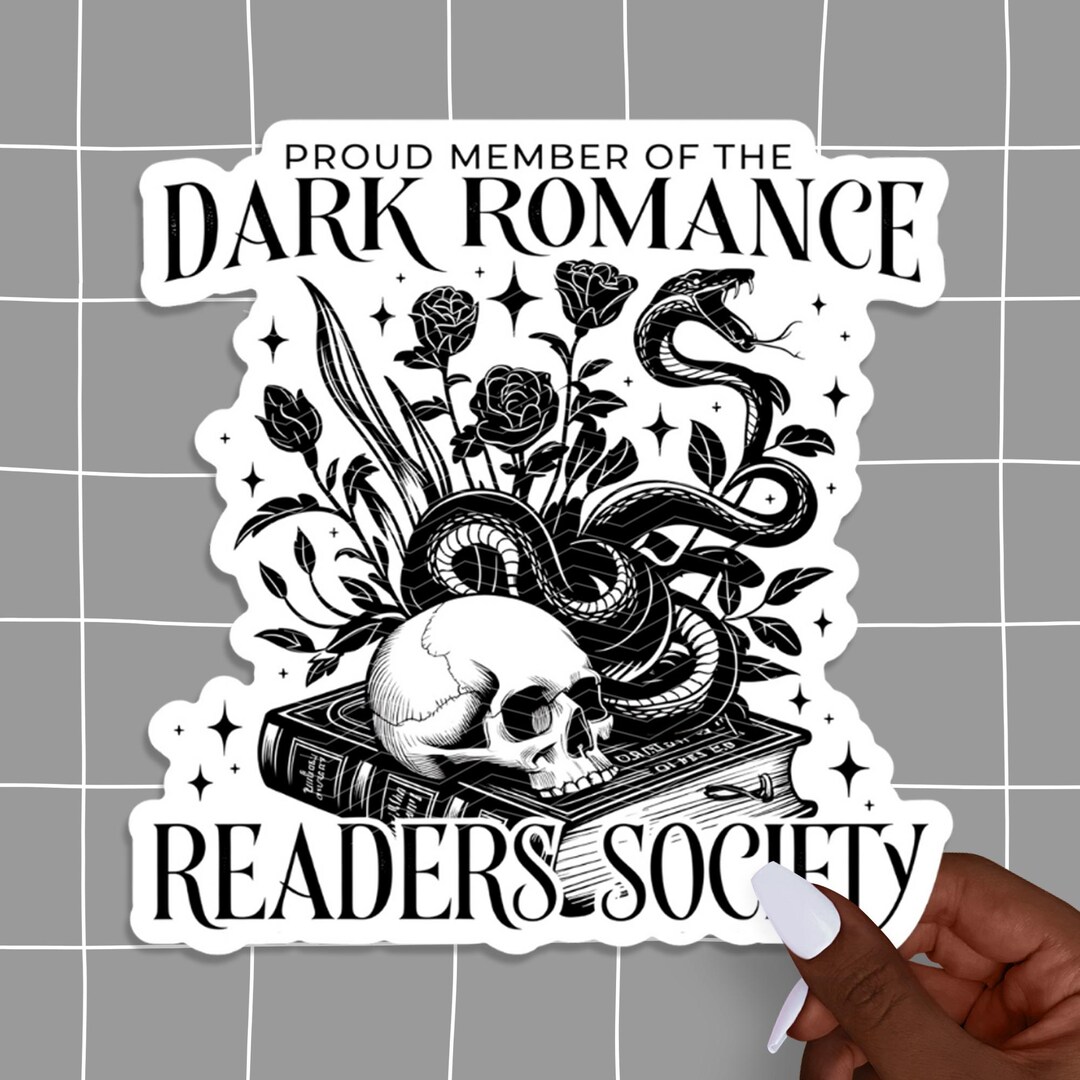 Dark Romance Book Club Sticker, Bookshelf Sticker, Book Sticker ...