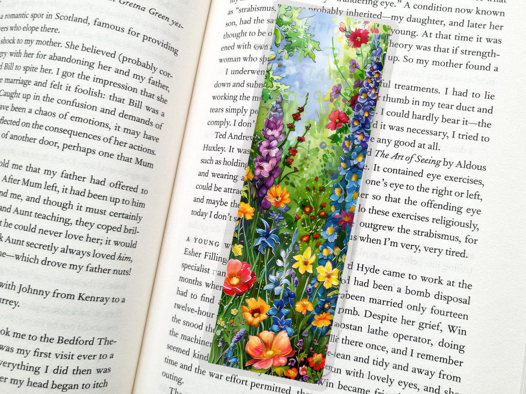 Cottagecore Garden Spring Bookmarks, Cute Flower Bookmarks for Readers ...