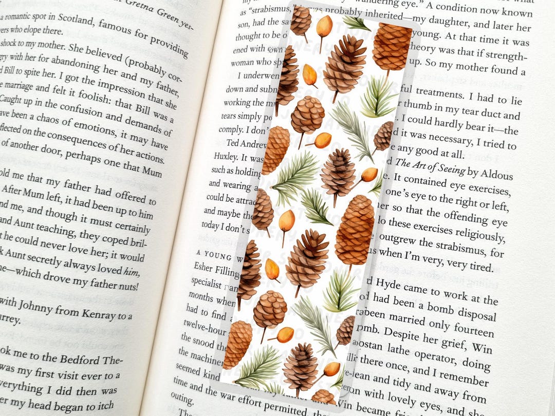 Fall Pattern Bookmark, Cute Bookmarks for Fall and Halloween, Autumn ...