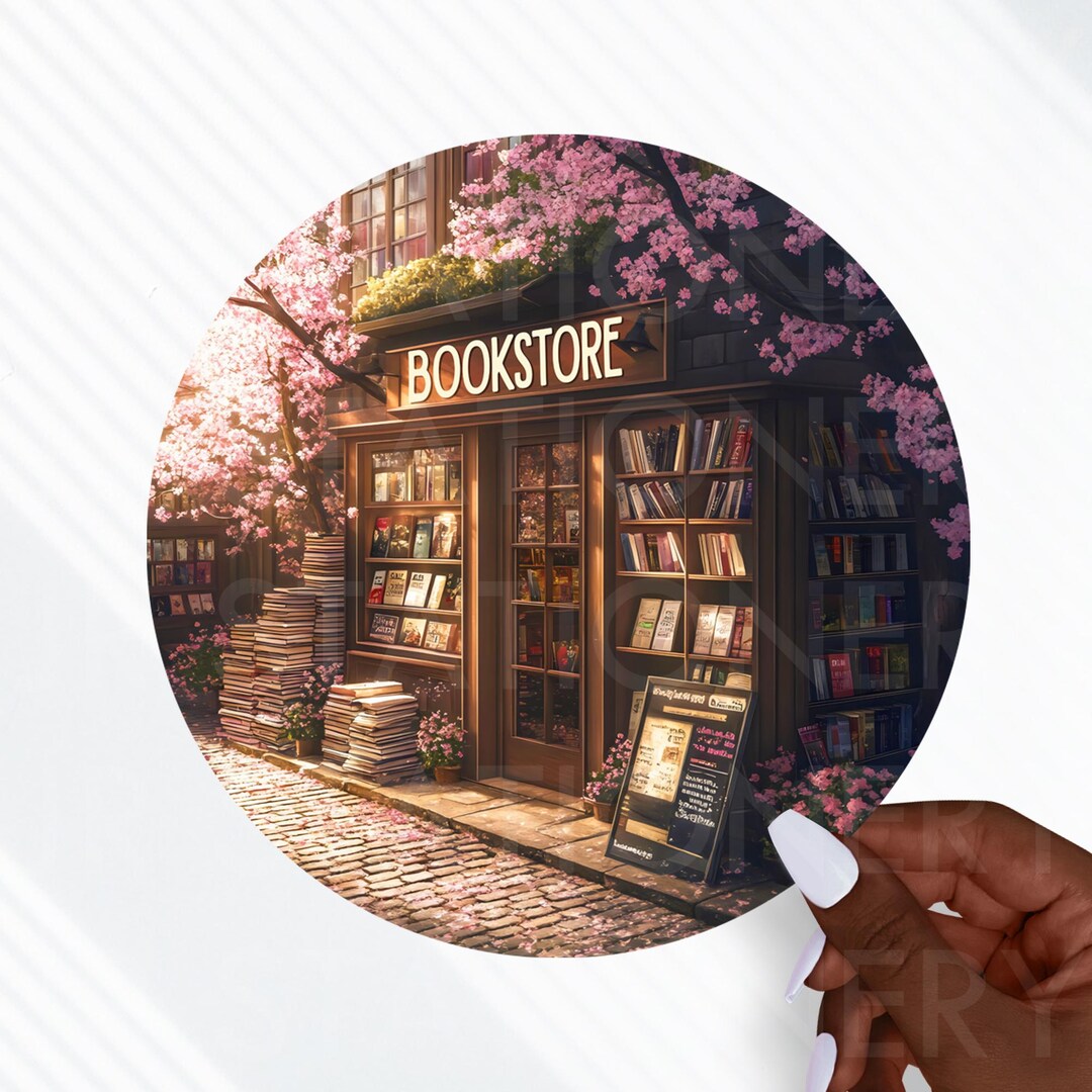 Bookshop Sticker, Bookshelf Sticker, Book Sticker, Bookstore Sticker ...