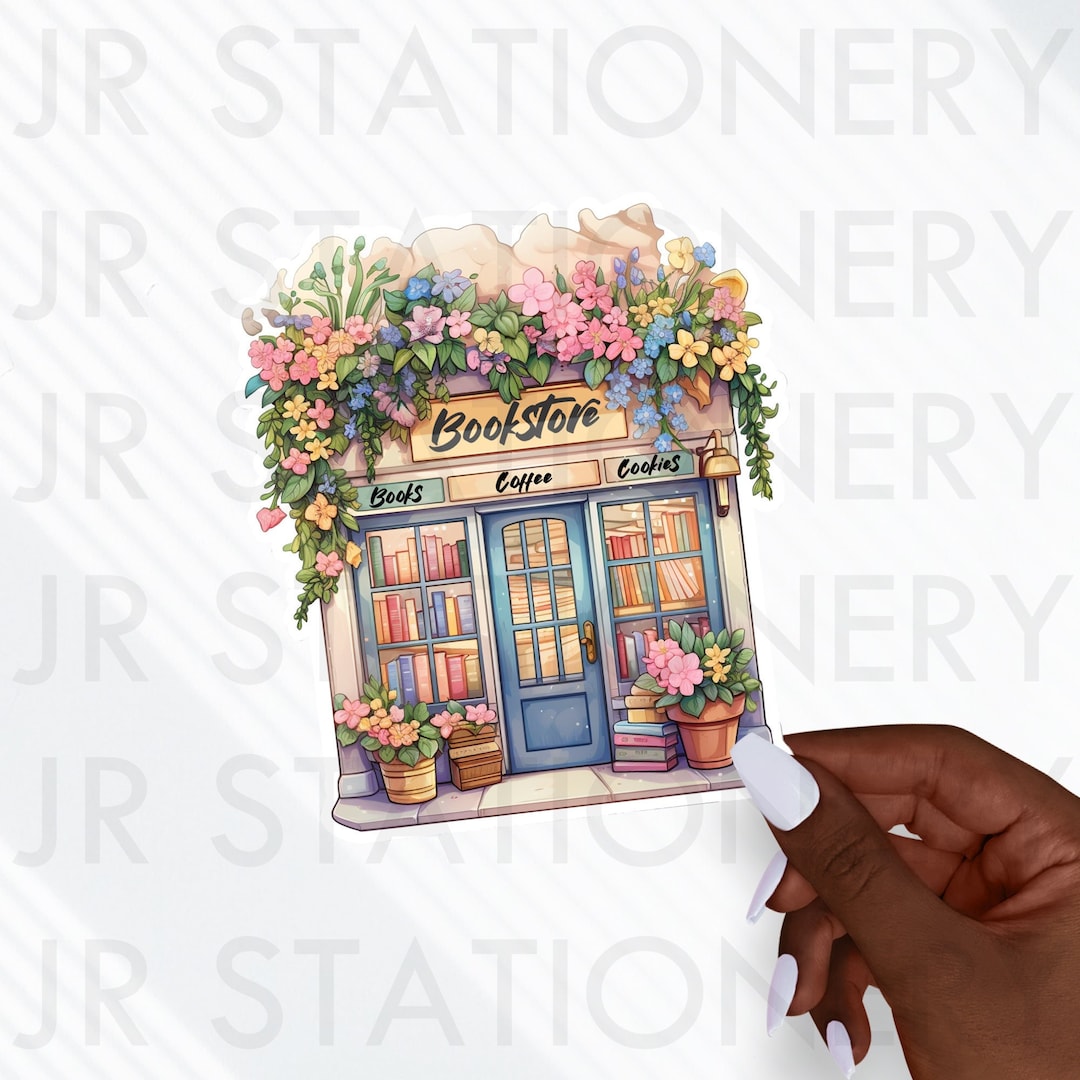 Bookshop Sticker, Bookshelf Sticker, Book Sticker, Bookstore Sticker ...