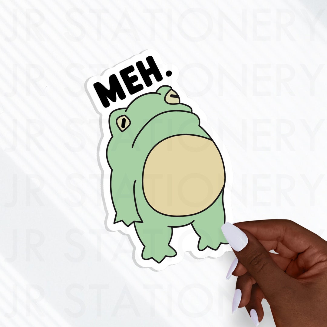 Funny Frog Meme Waterproof Sticker, Cute Stanley Accessories, Trending ...