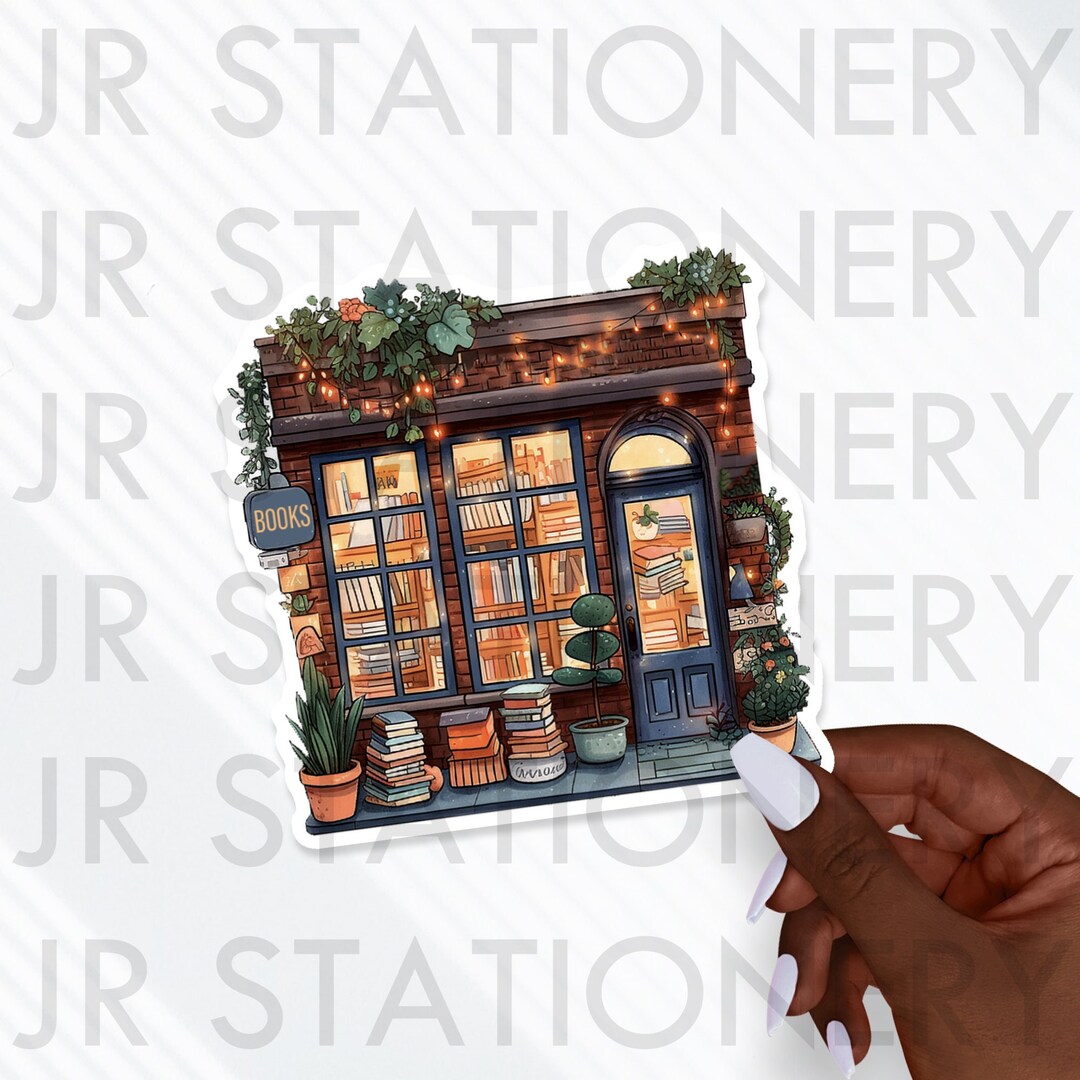 Bookshop Sticker, Bookshelf Sticker, Book Sticker, Bookstore Sticker ...