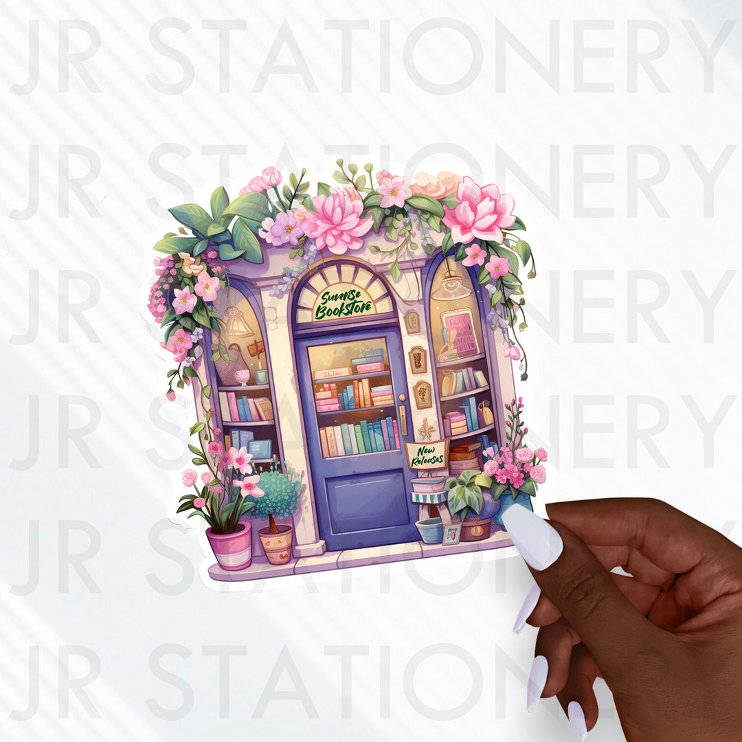 Bookshop Sticker, Bookshelf Sticker, Book Sticker, Bookstore Sticker ...