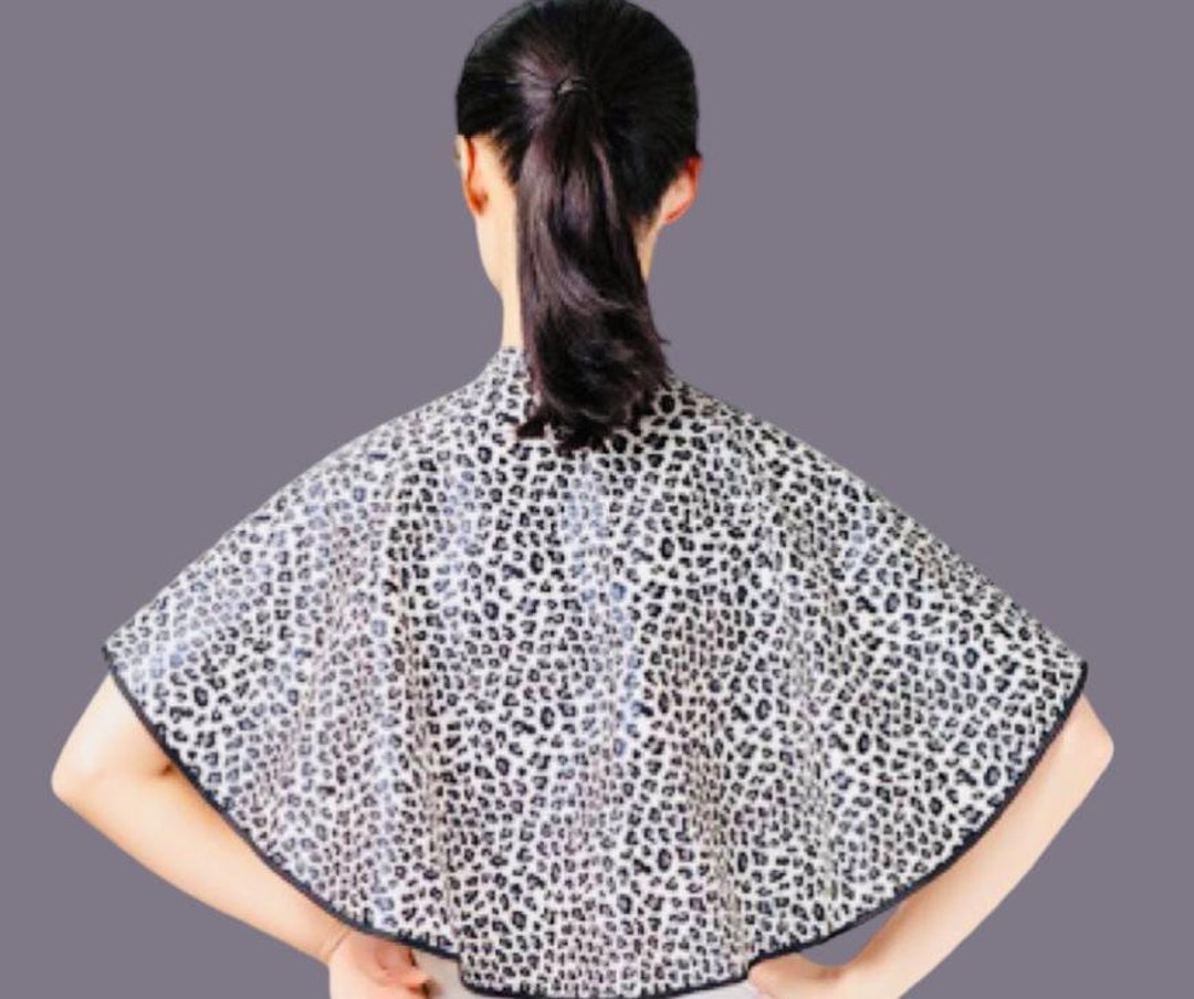 Snow Leopard Print Colour/cutting Cape Cutting Capes Gowns Barber ...
