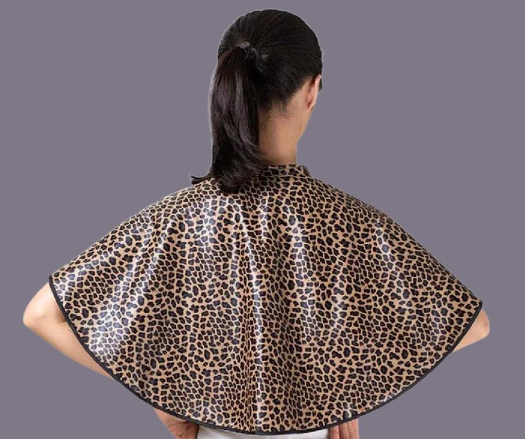 Leopard Print Colour/cutting Cape Cutting Capes Gowns Barber ...