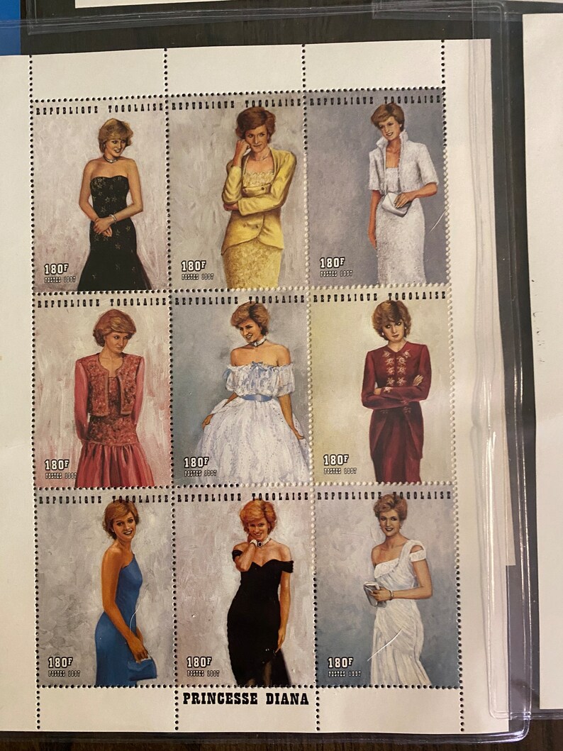 Princess Diana Collectible Stamps - Etsy