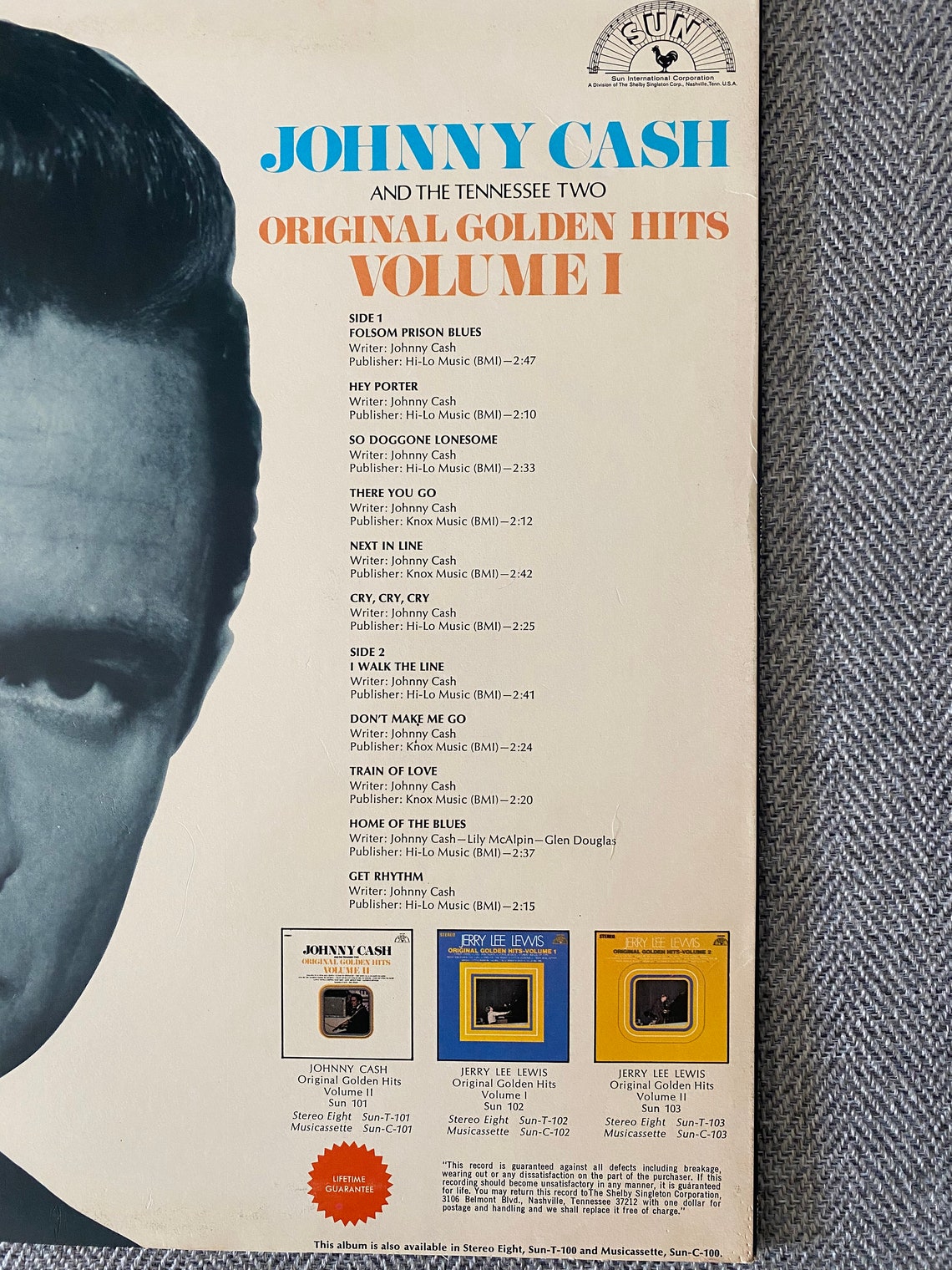 Johnny Cash and the Tennessee Two - 1969 Vinyl LP - Etsy