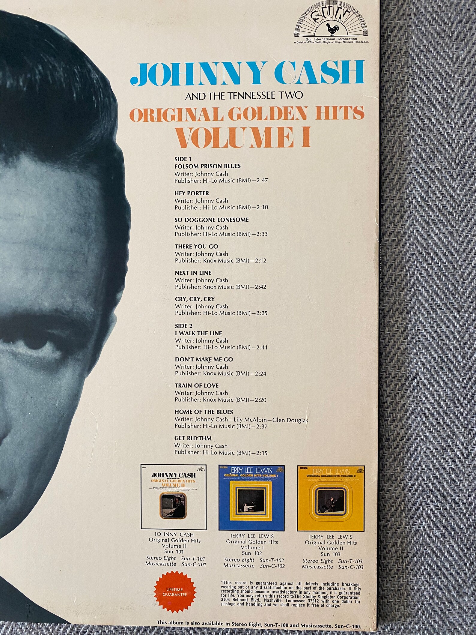 Johnny Cash and the Tennessee Two - 1969 Vinyl LP - Etsy