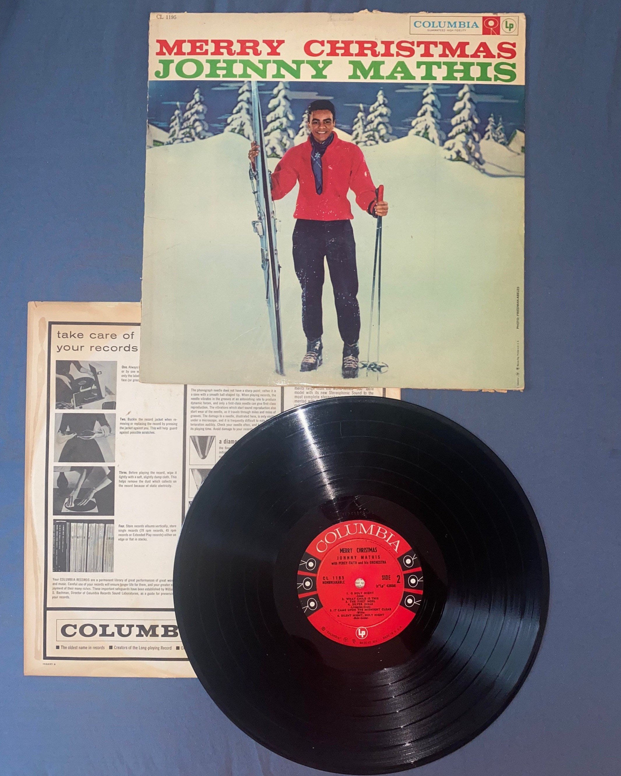 Merry Christmas Johnny Mathis 1958 Vintage Vinyl LP - Etsy