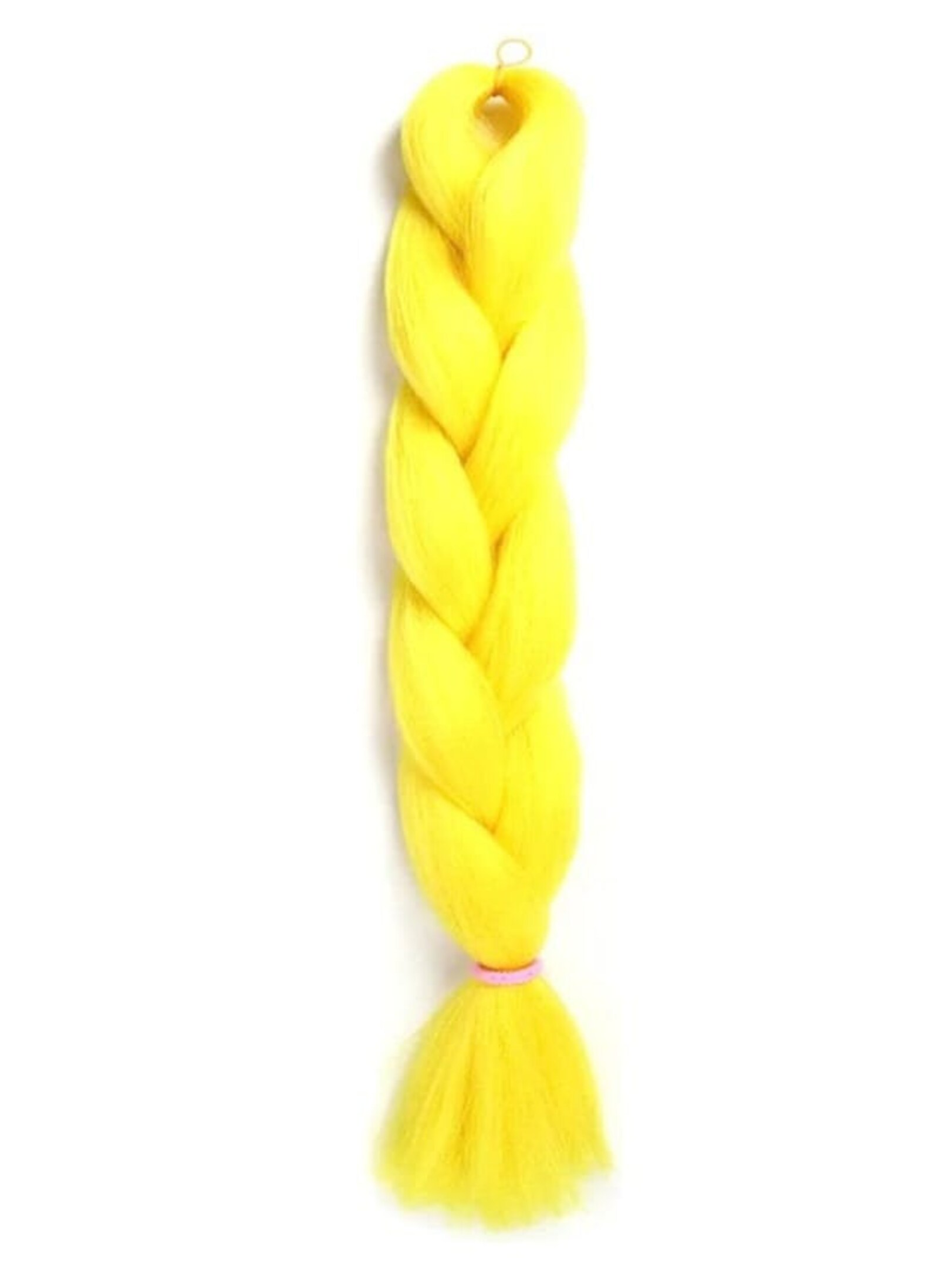 Solid Yellow Hair Braid Extensions Kanekalon Synthetic Twist Dutch Box ...