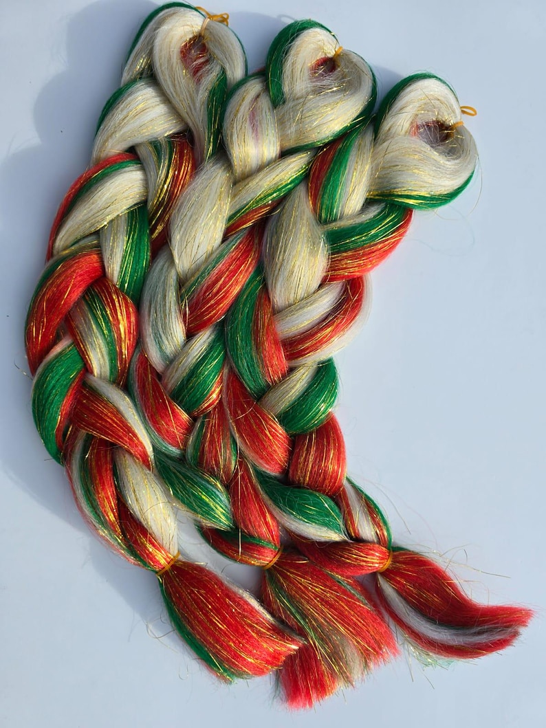 Jumbo Braids Colour Braiding Hair Extensions With Tinsel Box Braids ...