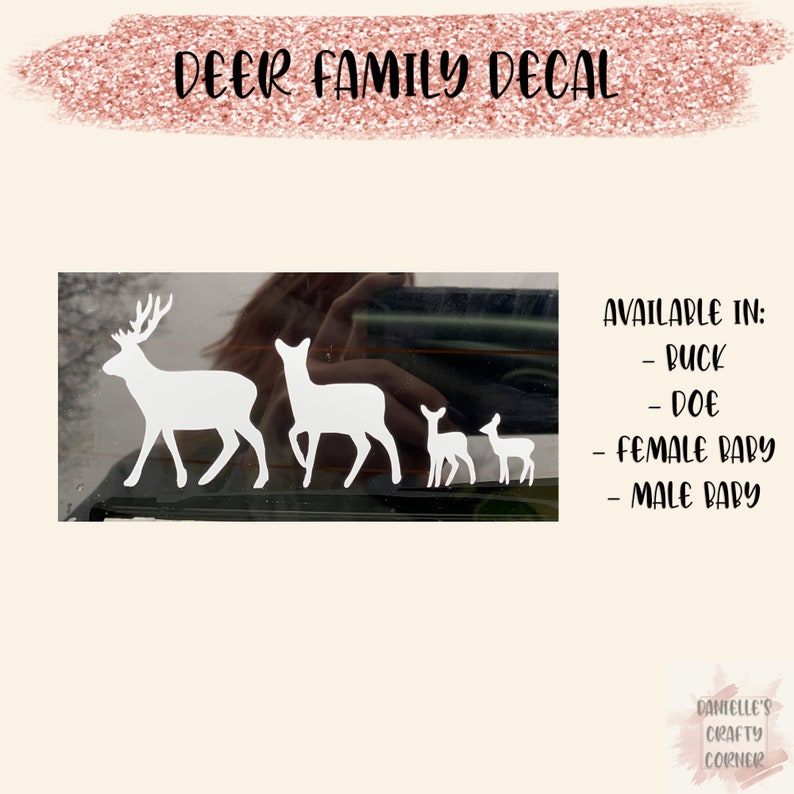 Family of Deer Car Decal, Build Your Own Family Deer Decal - Etsy