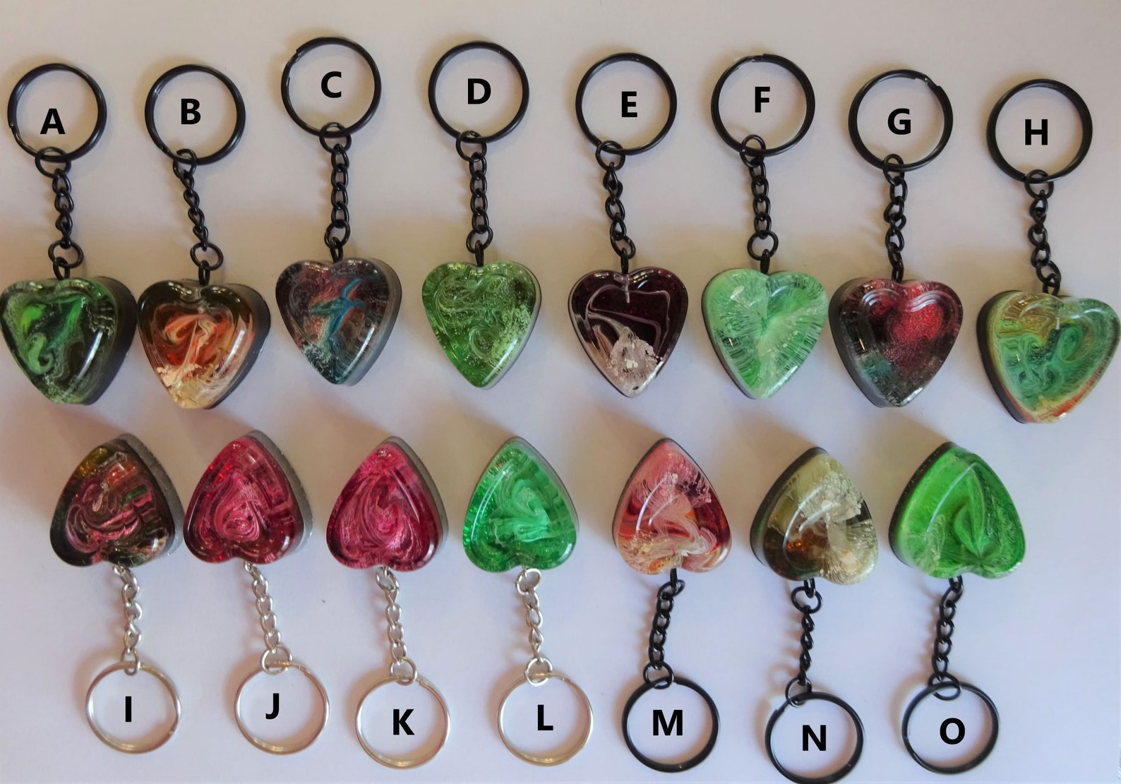 Epoxy Resin Heart Necklace, Handmade | Heart Pendant | Resin Heart ...