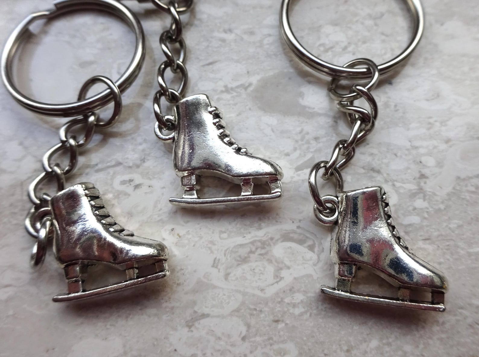 3 Pcs. Ice Skating Shoe Keychain for an Ice Skate Fan / Figure Skating ...