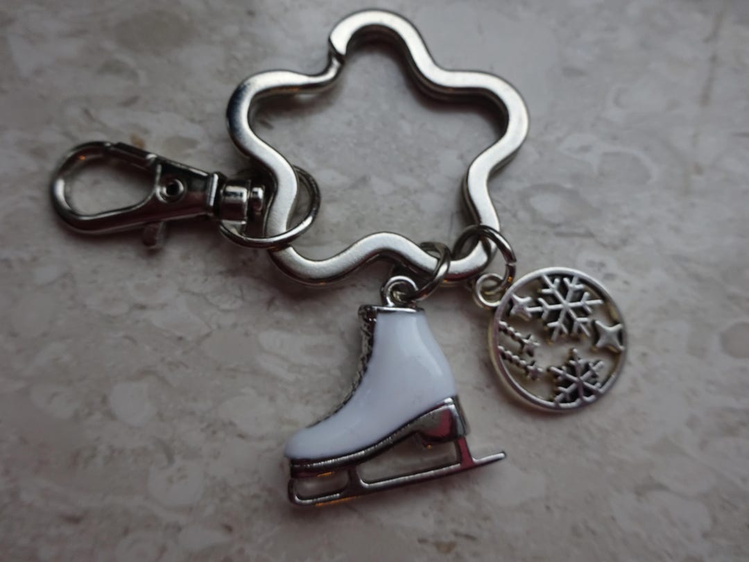 Ice Skating Shoe Keychain for an Ice Skate Fan / Figure Skating Keyring ...