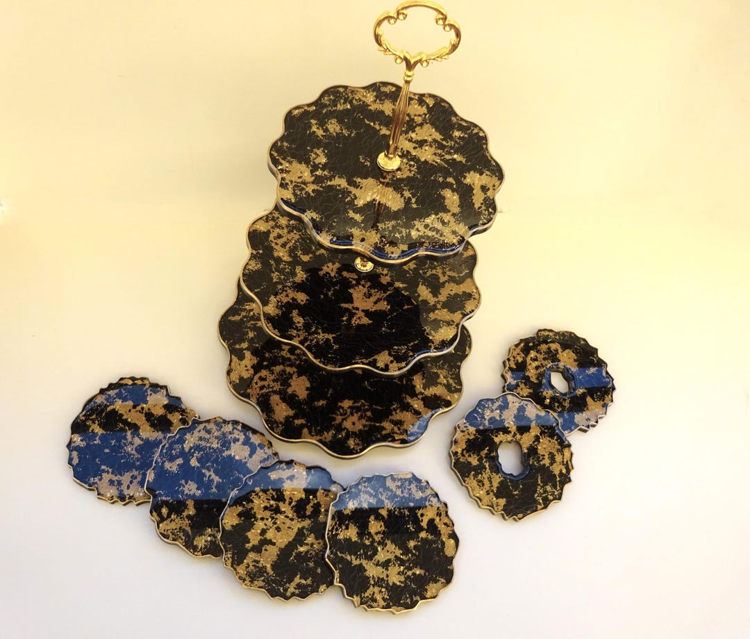 Elegant Epoxy Resin 3-layer Deco Cupcake Set/ Muffin Set/ Resin Bowl ...