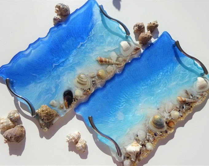 Handmade Epoxy Resin Tray | Gift Idea | Resin Decorative Tray | Trinket ...