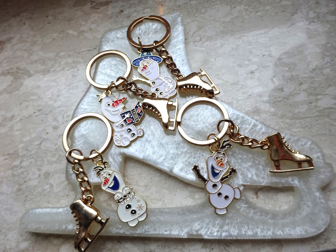 FROZEN Ice Skate Keychain - Olaf / Sports Bag Charm Ice Skating Shoe ...