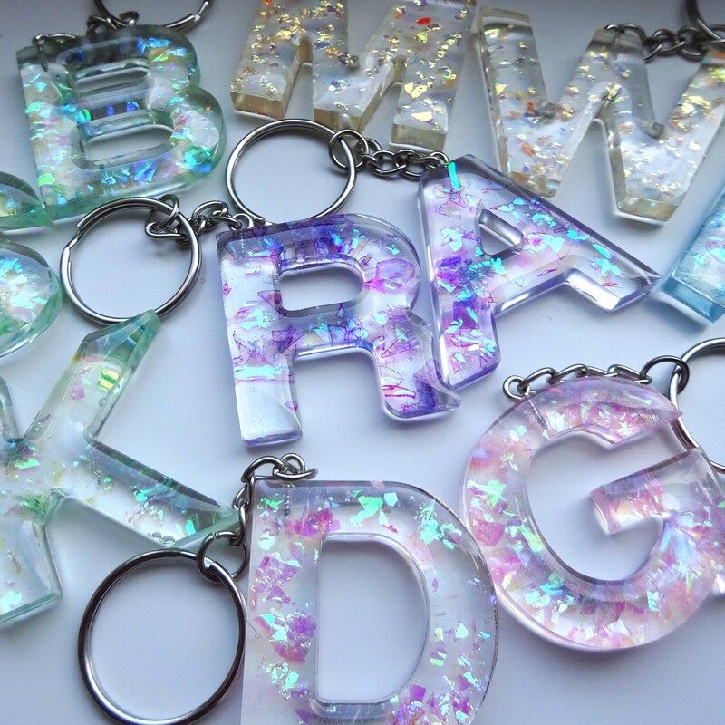 Letter Keyring - Etsy