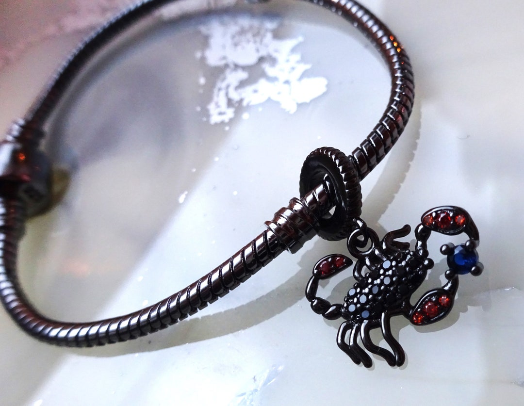 Bracelet Black Scorpion Charm / Pendant Black Scorpion / Bracelet ...