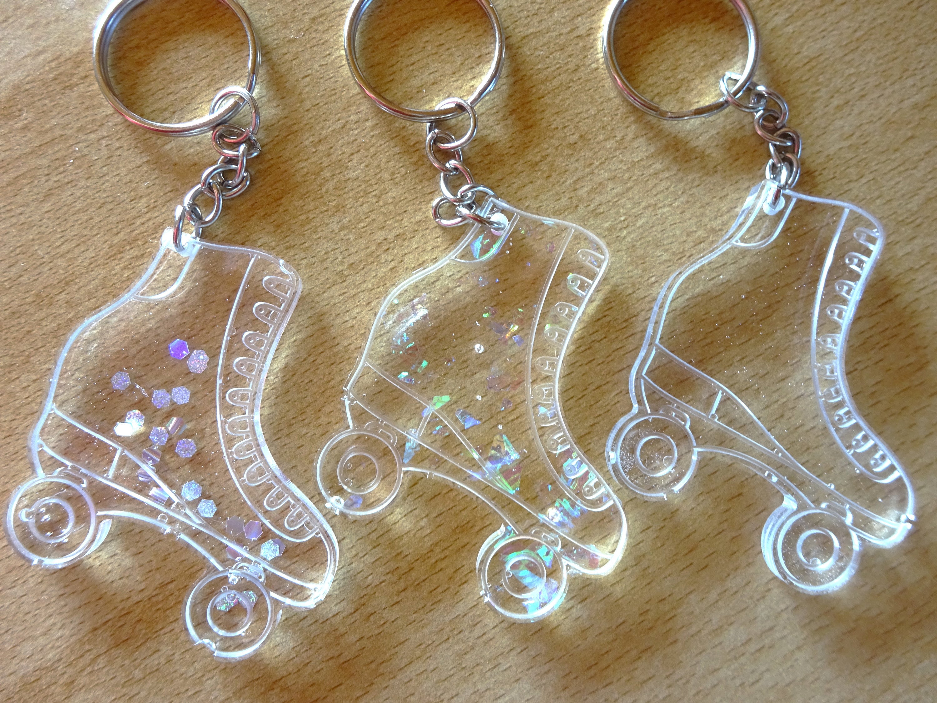 Epoxy Resin Roller Figure Skating Boot Keychain for an Roller - Etsy