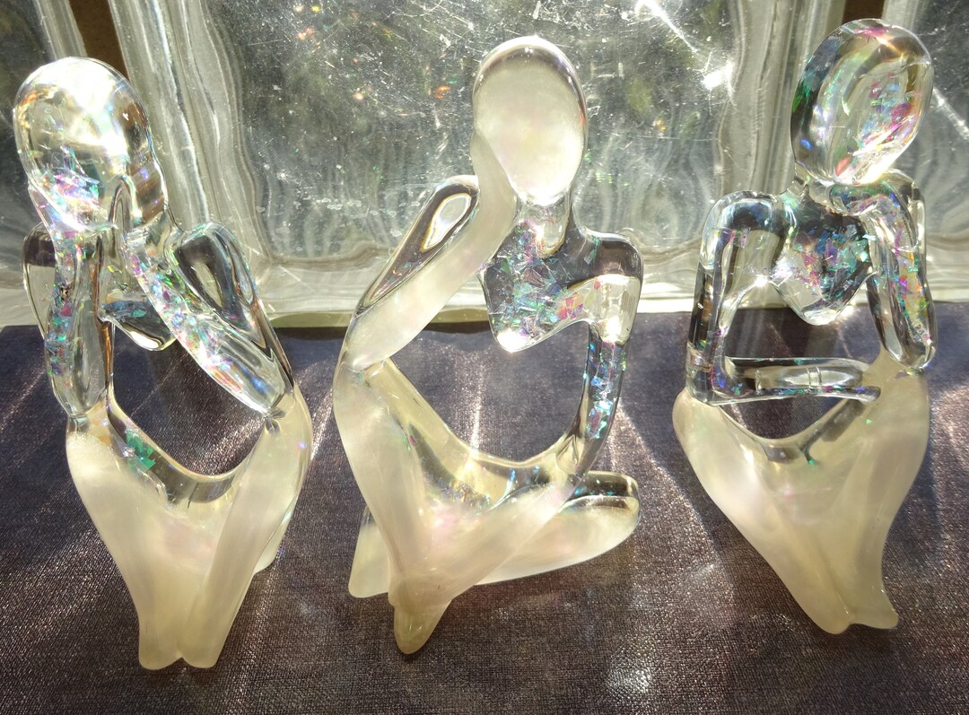 Thinker Statue Set 3 Pcs. - Minimalist Art Decorative Ornaments ...