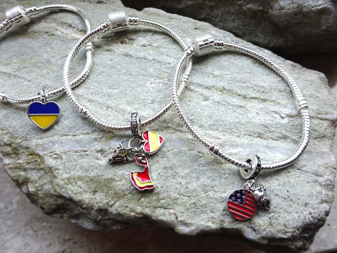 Bracelet - Charm National Flag Colors - Different Countries/ Bracelet ...