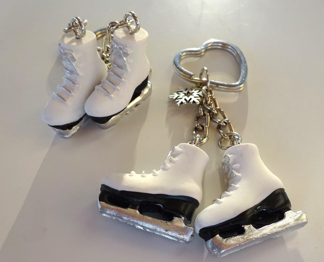 Ice Skate Keychain – Gift for Ice Skater – Bag Charm – Figure Skating ...