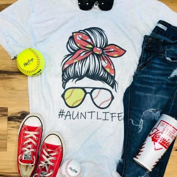 Softball Baseball Aunt Svg - Etsy