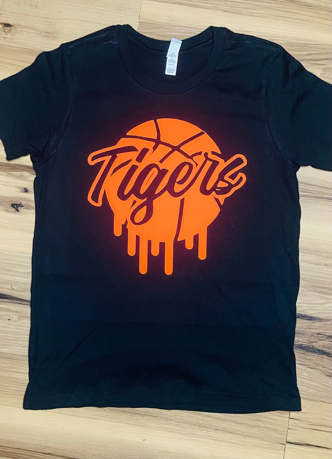 Tigers Basketball Drip PUFF Tee - Etsy