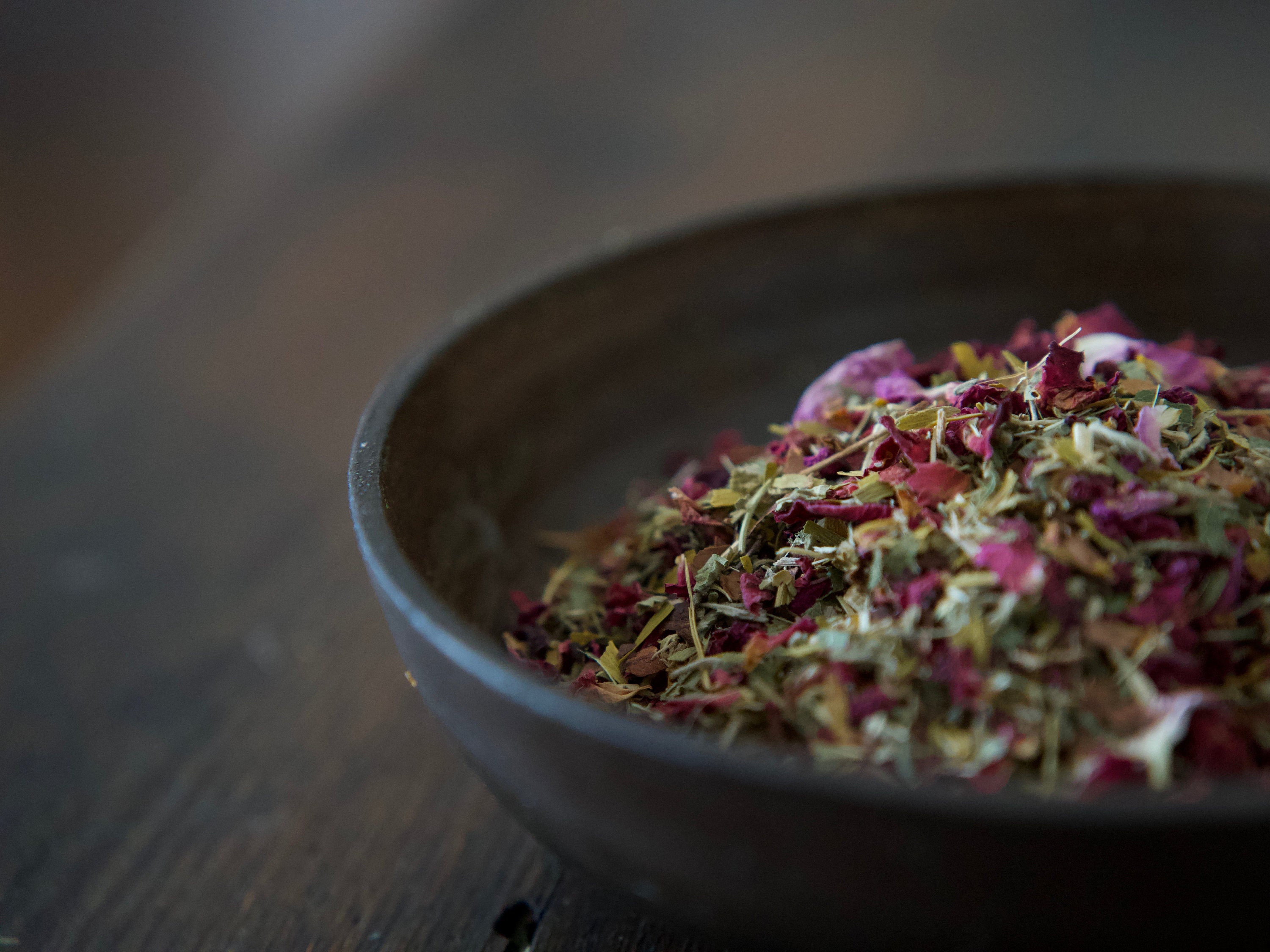 Dusk | Aphrodisiac Botanical Tea - Cacao Husk, Damiana, Rose, Eleuthero ...