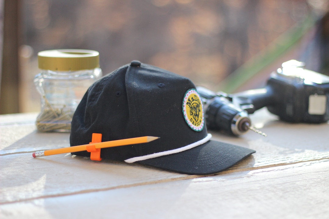 Pencil Magnetic Clip on Hat Attachment for Carpenter Hat Magnet Snap ...