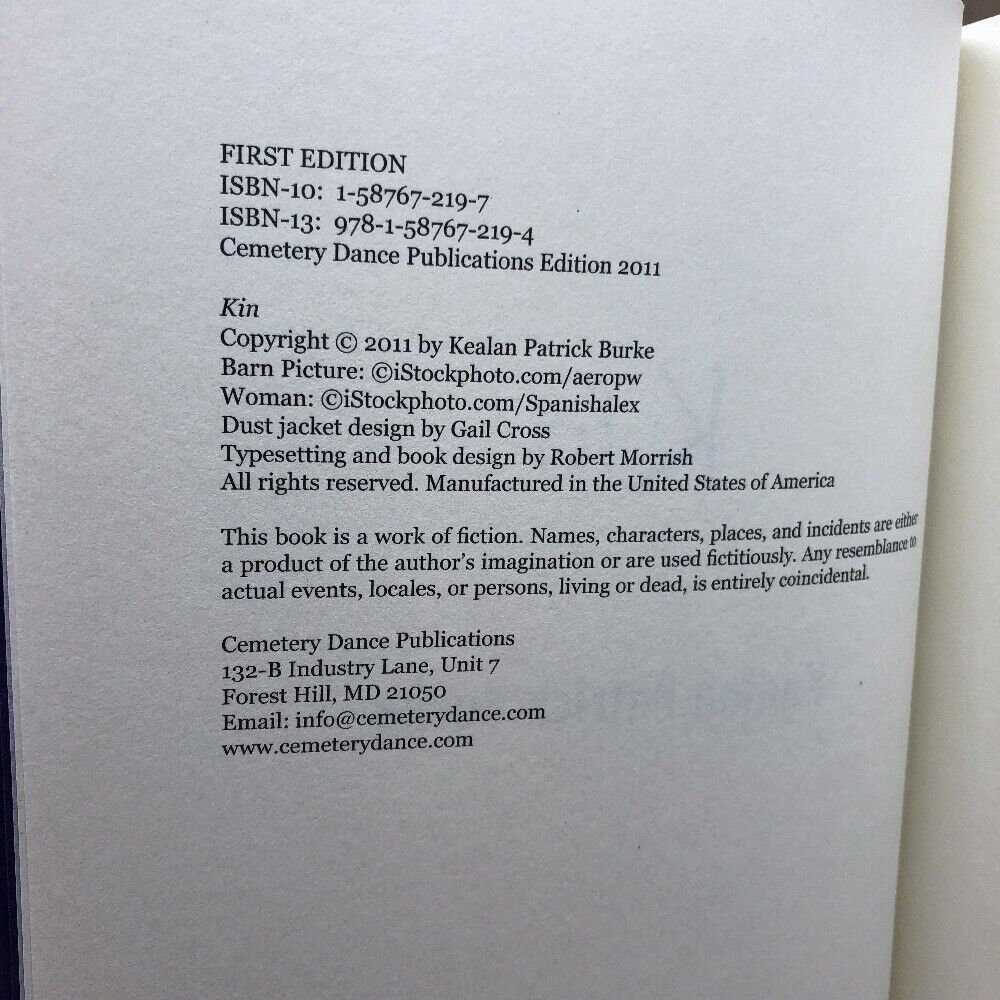 Kin by Kealan Patrick Burke signed Limited First Edition - Etsy UK