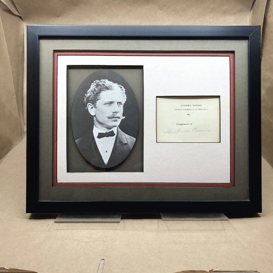 Ambrose Bierce Signature: Framed With Photo signed, Autograph With ...